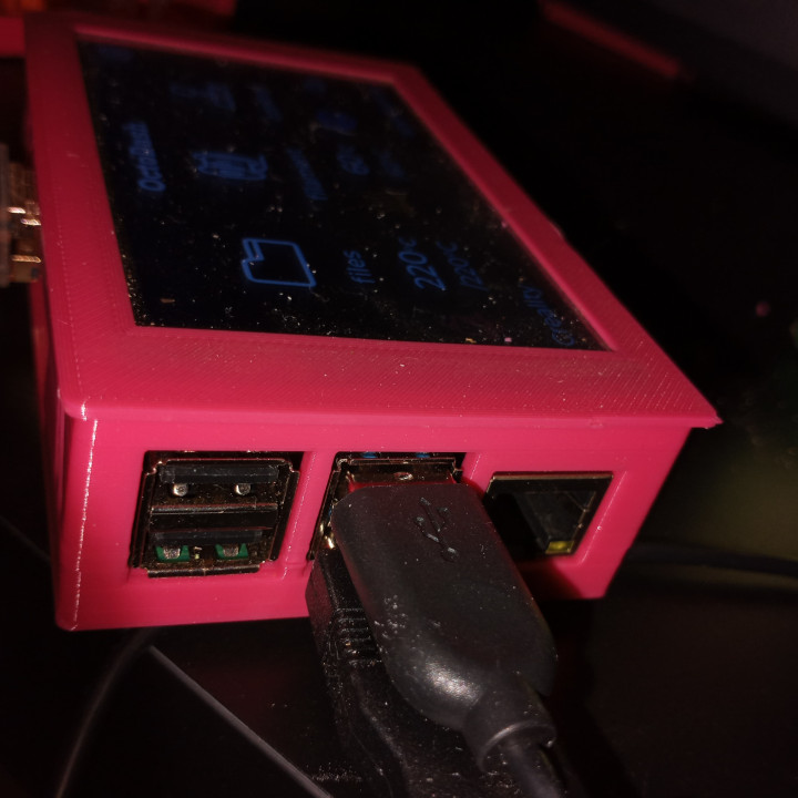 3D Print of Raspberry Pi 4B housing for Miuzei 800x480 4" Touchscreen ...