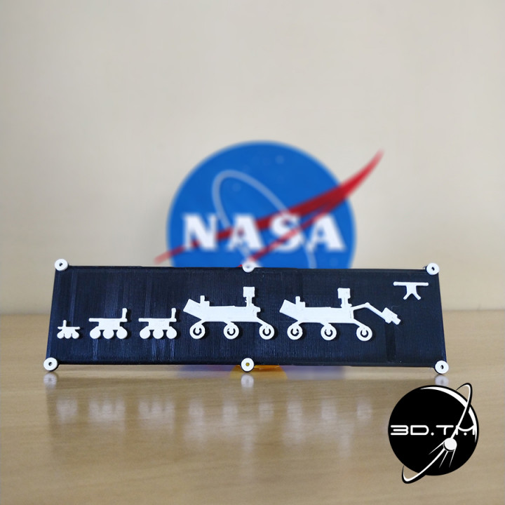3D Printable NASA Rover Family Plate by 3d.tm by tmatosc