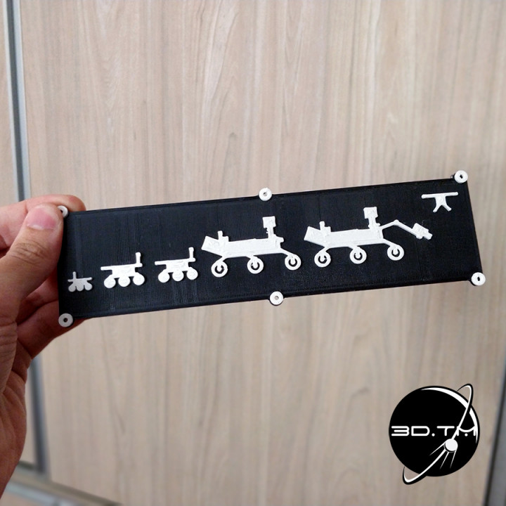3D Printable NASA Rover Family Plate by 3d.tm by tmatosc