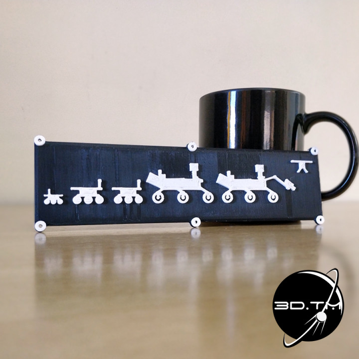 3D Printable NASA Rover Family Plate by 3d.tm by tmatosc