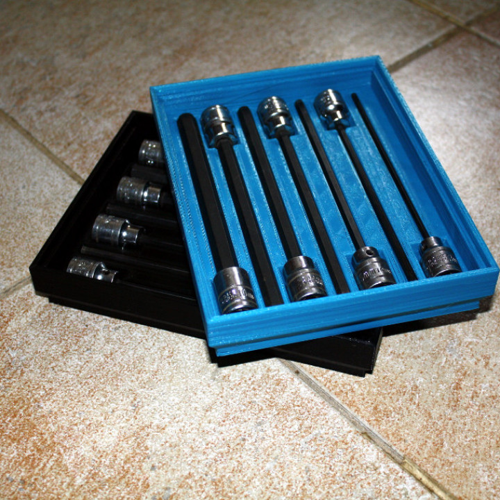 3D Printable Stackable Storage Trays for Allen Head Hex Key Socket Sets ...