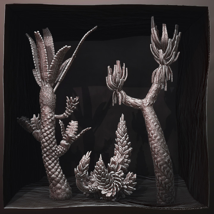 3D Printable Prehistoric Plants - includes a modular tree with 25 ...