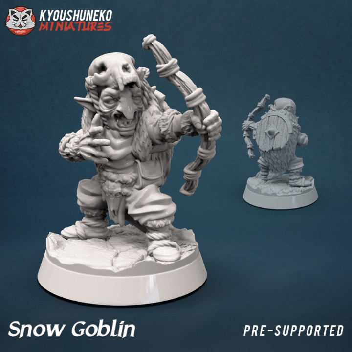 3D Printable Snow Goblin Archer by Kyoushuneko Miniatures