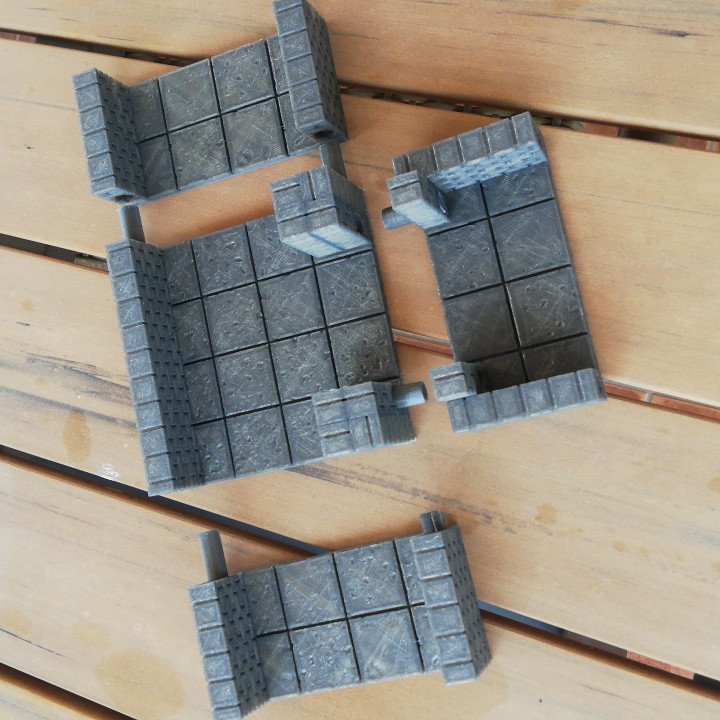 3D Printable Dungeon T-Junction by Phillip Hackett