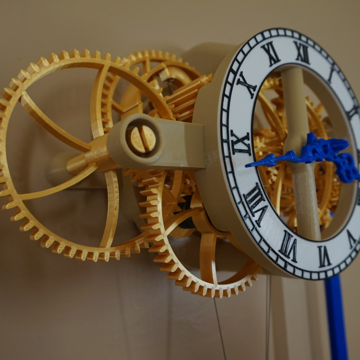3D Printable 32 Day Clock Easy Build by Steve Peterson