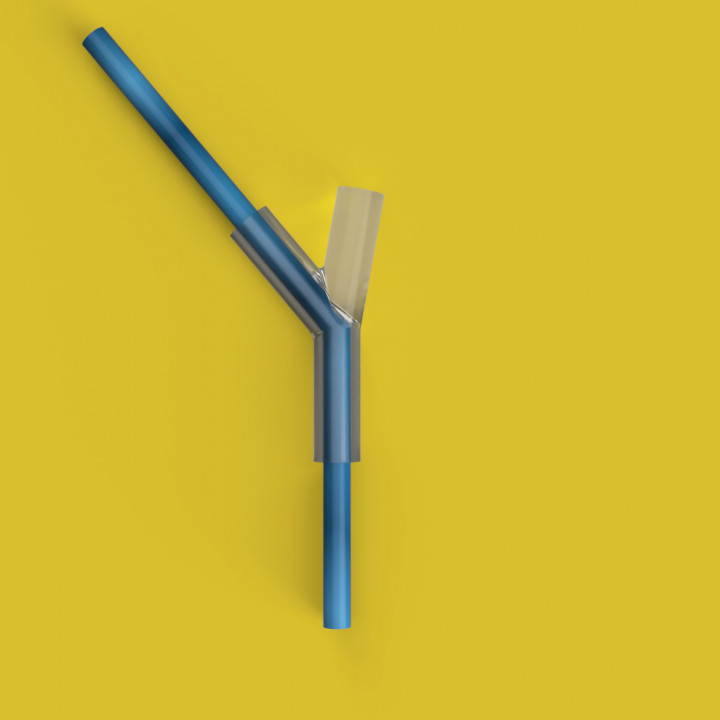 3D Printable Y-hook with rope by PM