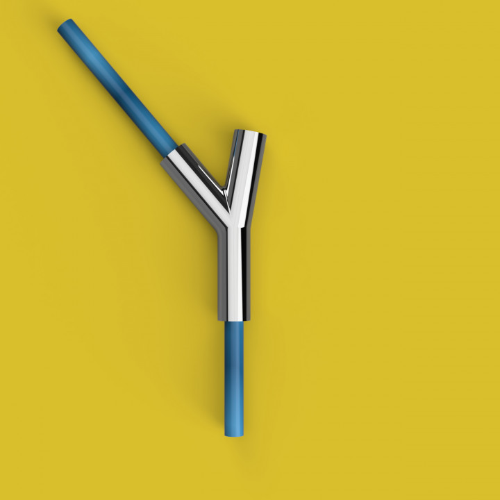 3D Printable Y-hook with rope by PM