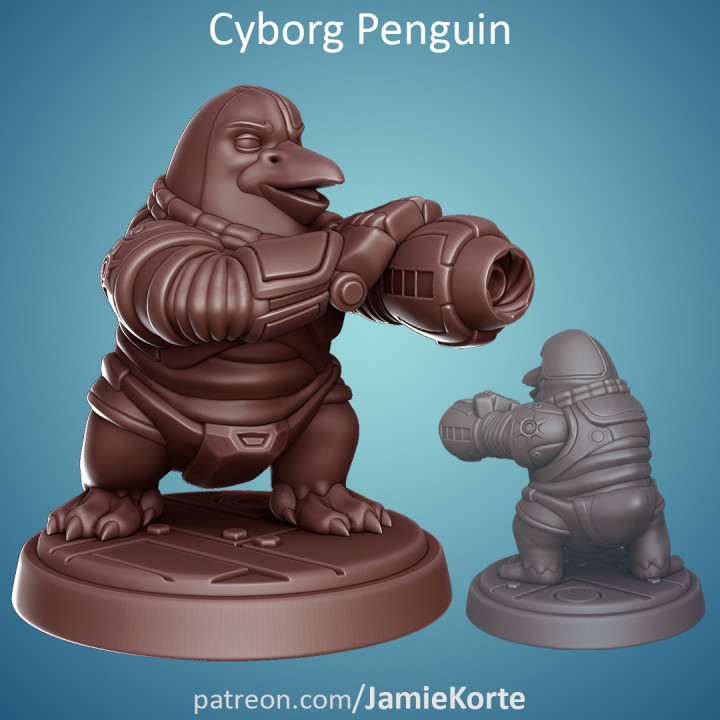 3D Printable Cyborg Penguin by Jamie Korte