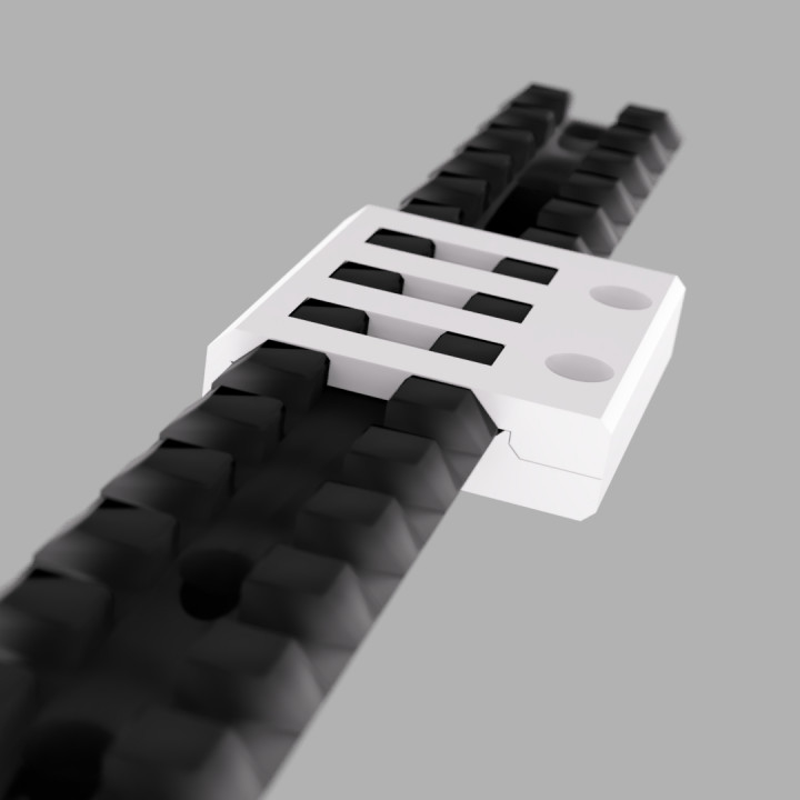 3D Printable Picatinny Rail Flush Mount by Von Taube