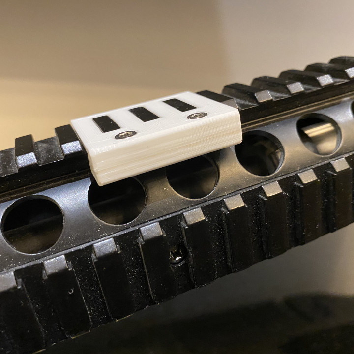 3D Printable Picatinny Rail Flush Mount by Von Taube
