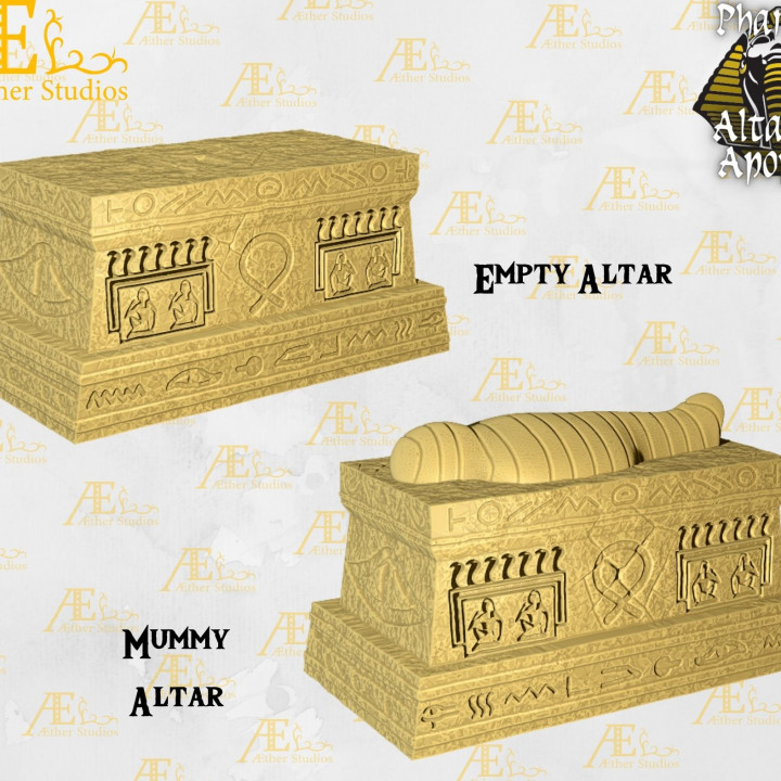 3D Printable AEPHAR09 - Altar of Apophis by Aether Studios