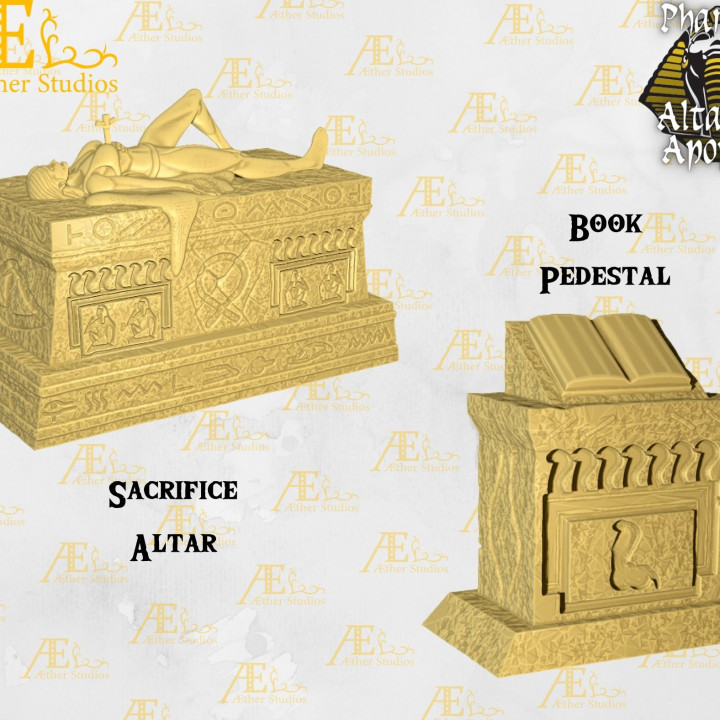 3D Printable AEPHAR09 - Altar of Apophis by Aether Studios