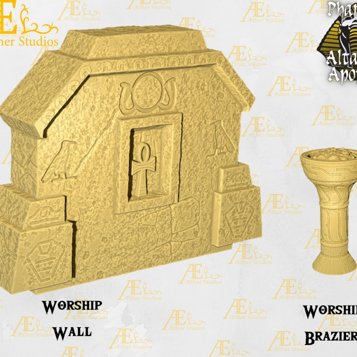 3D Printable AEPHAR09 - Altar of Apophis by Aether Studios