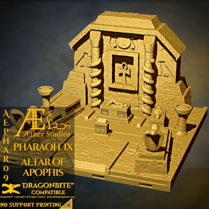 3D Printable AEPHAR09 - Altar of Apophis by Aether Studios