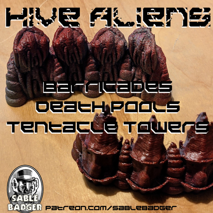 3D Printable Hive Alien - Death Pools, Tentacle Towers, and Barricades ...