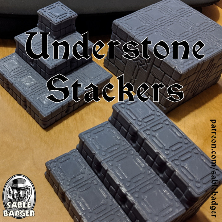 3D Printable Understone Stackers Terrain and Scatter by brander roullett