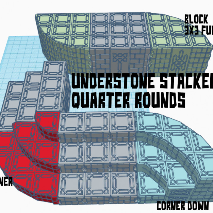 3D Printable Understone Stackers Terrain and Scatter by brander roullett