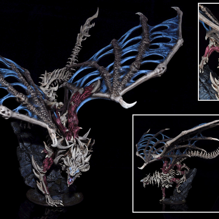 3D Print of Undead Dragon Mounted by Maki88