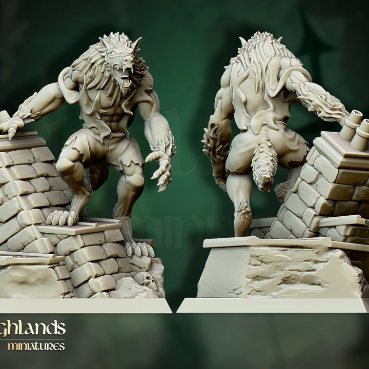 3D Printable Werewolves Unit - Highlands Miniatures by Highlands Miniatures