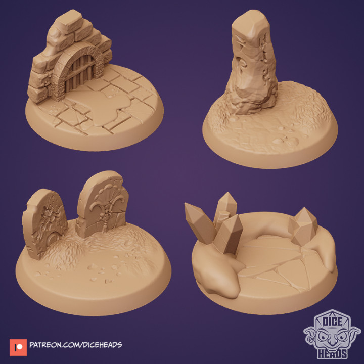 3D Printable 15 x 50mm Display Bases (pre-supported included) by Dice Heads