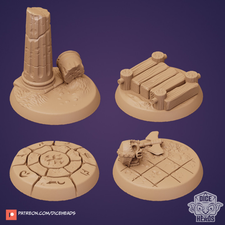 3D Printable 15 x 50mm Display Bases (pre-supported included) by Dice Heads