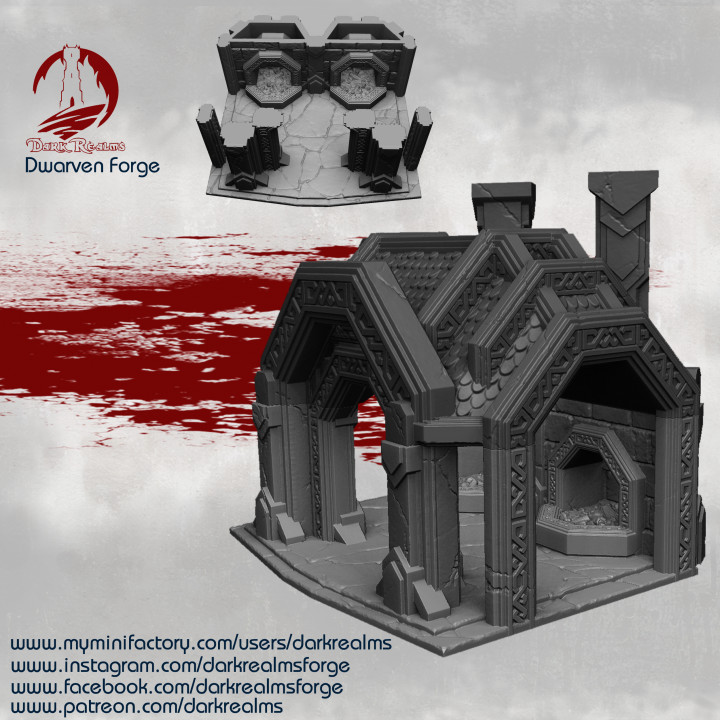 3D Printable Dark Realms Dwarves - Forge by Dark Realms Forge