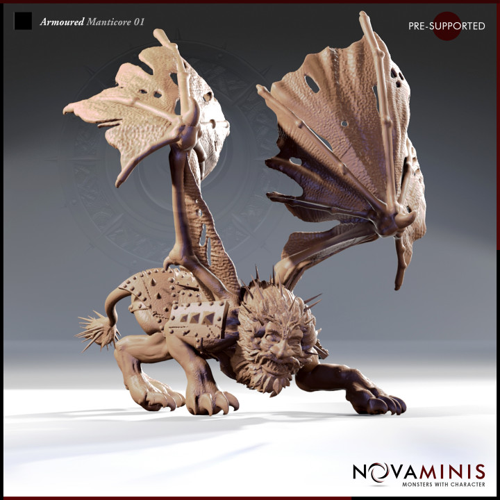 3D Printable Armoured Manticore 01 by NOVAMINIS