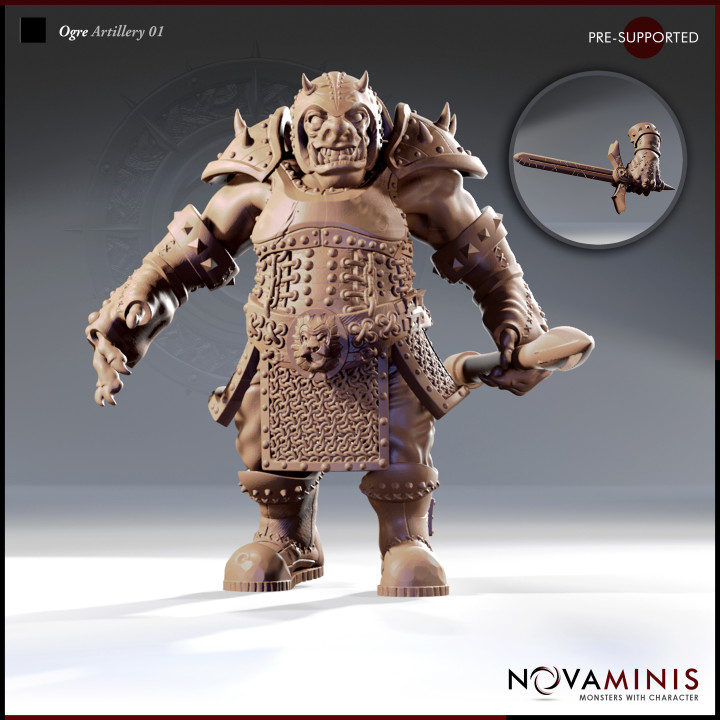 3D Printable The Black Blood Company: Ballista Crew by NovaMinis