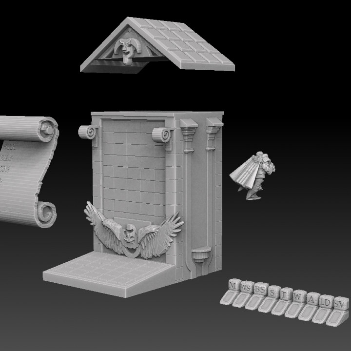 3D Printable Miniature Display Case by Sharedog Miniatures