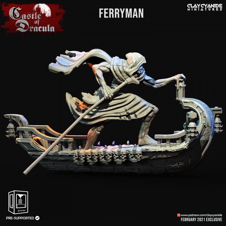 3D Printable Ferryman by Clay Cyanide Miniatures