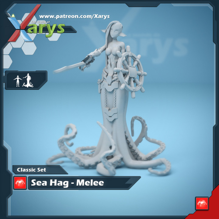 3D Printable Sea Hag - Melee by Xarys Games
