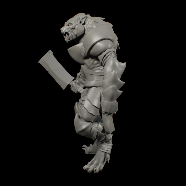 3D Printable Werebears and Werewolves 4 mini set by Jeremy Smith