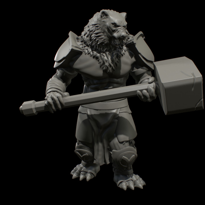 3D Printable Werebear 01 by Jeremy Smith