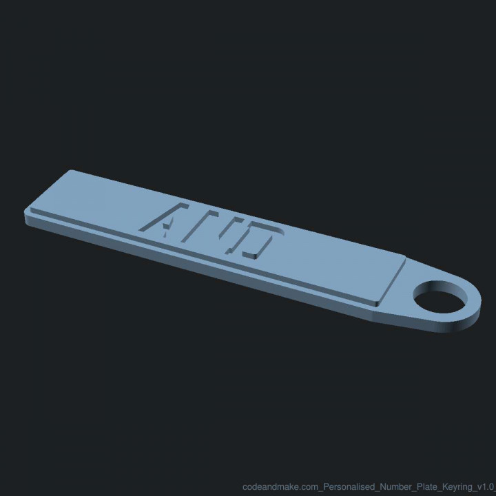 3D Printable Personalised EU/UK/GB Vehicle Registration Number Plate ...