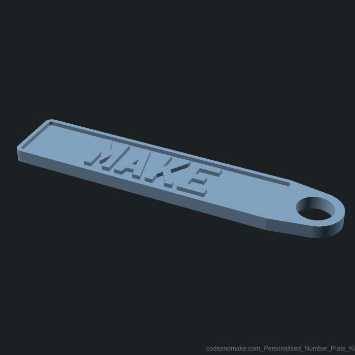 3D Printable Personalised EU/UK/GB Vehicle Registration Number Plate ...