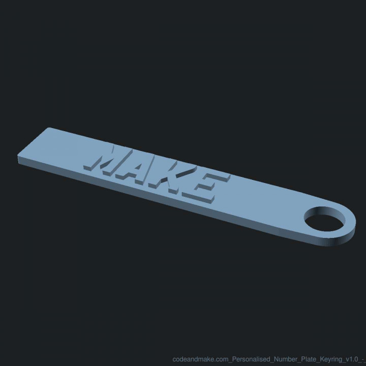 3D Printable Personalised EU/UK/GB Vehicle Registration Number Plate ...