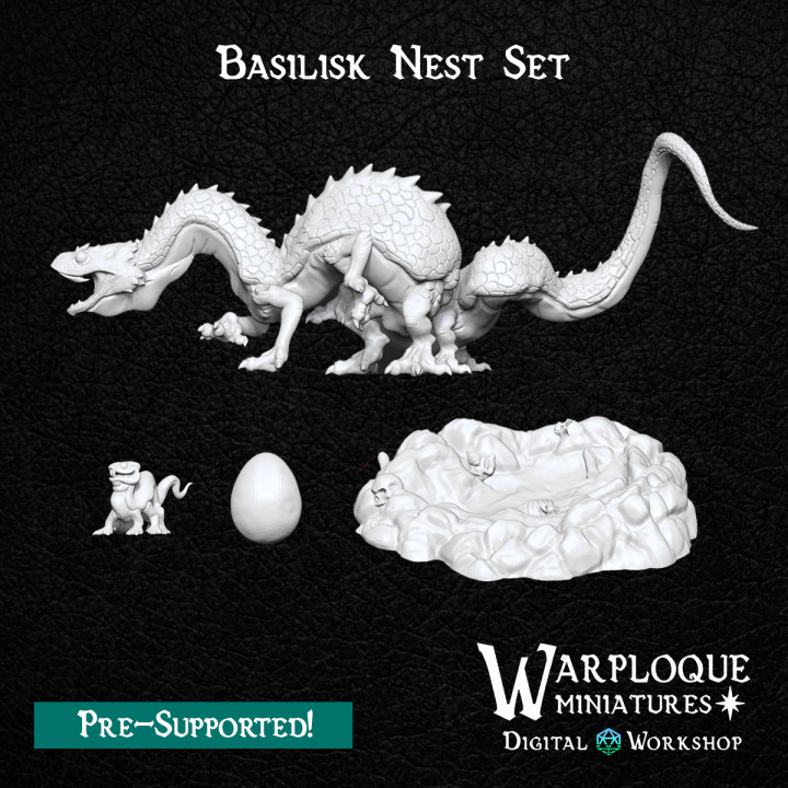 3D Printable Basilisk Nest Set by Warp Miniatures