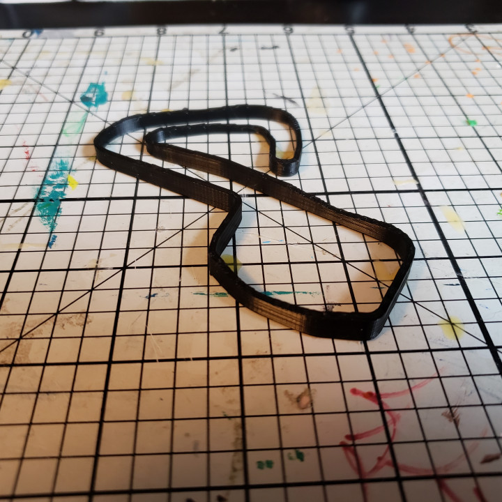 3D Printable Brands Hatch GP Circuit by Tyler Martin