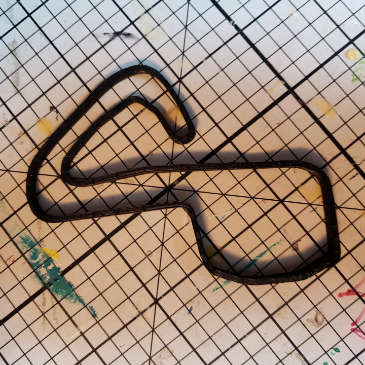3D Printable Brands Hatch GP Circuit by Tyler Martin