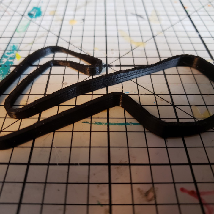 3D Printable Brands Hatch GP Circuit by Tyler Martin