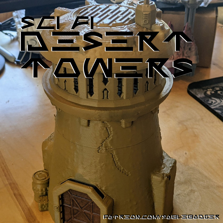 3D Printable Sci Fi - Legion - Modular Desert Towers by brander roullett