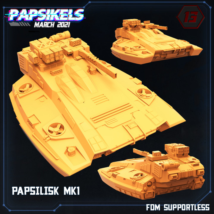 3D Printable PAPSILISK MK1 by PAPSIKELS MINIATURES