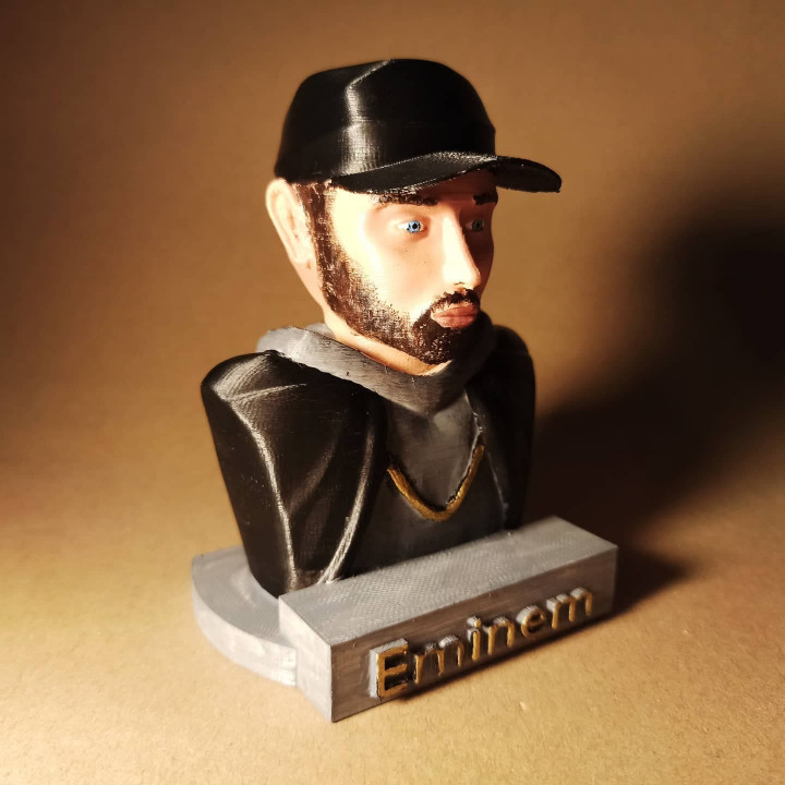 3D Printable Eminem Bust by 3dDaveJ