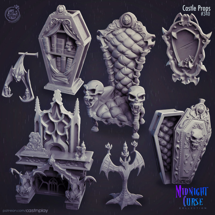 3D Printable Castle Props (Pre-Supported) by Cast n Play
