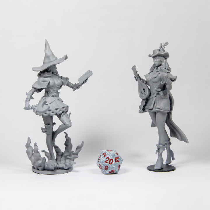 3D Printable Mage, Bard, Vampire and Witch 110 mm Bundle by ...