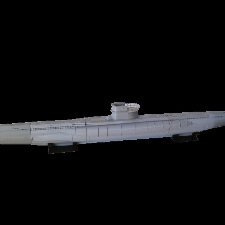 3D Printable Das Boot - RC U-boot type VII C hull 1:48 by Fran Gaur