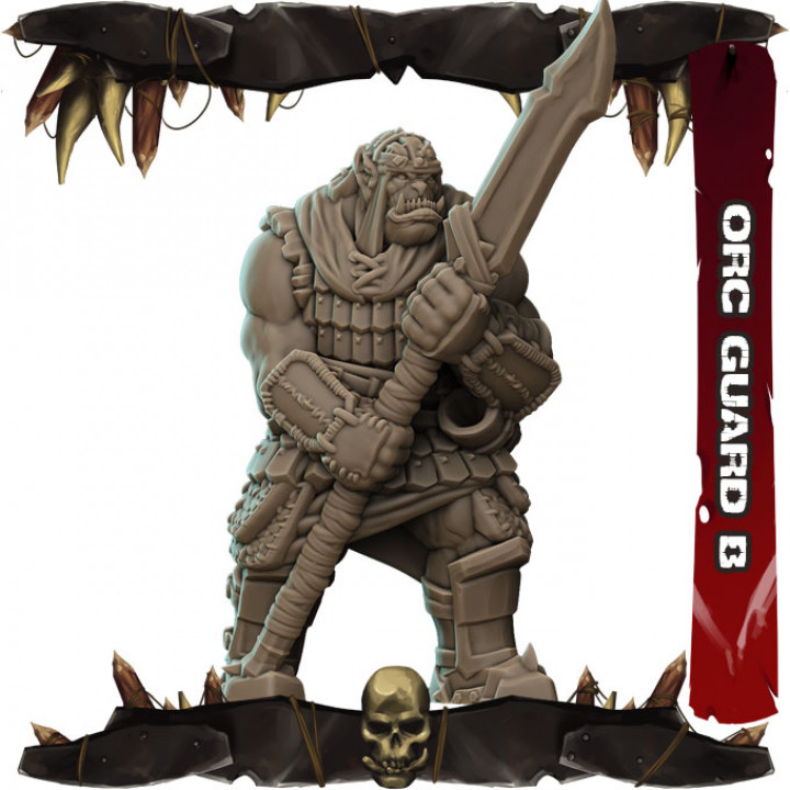 3D Printable Orc Guard B by RocketPigGames