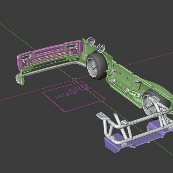 3D Printable WPL D12 RC Complete Bodykit Widebody and WING by black-box ...