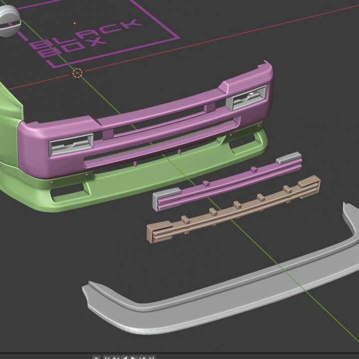 3D Printable WPL D12 RC Complete Bodykit Widebody and WING by black-box ...