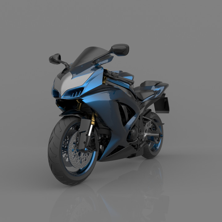3D Printable Sport Bike 600 Ready to Print STL File by demis sarda